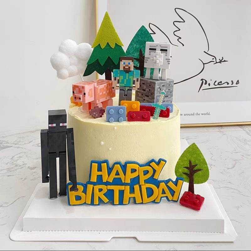 Ready Stock!! Minecraft Ninja Cake Decoration 我的世界末影人蛋糕摆件 | Shopee Malaysia