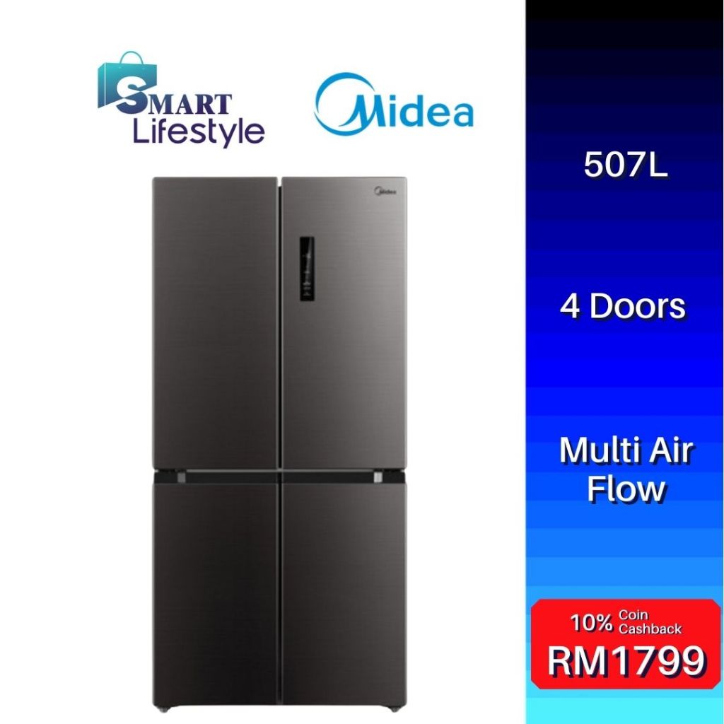 Midea Multi Door Inverter Fridge 507L MDRF550FGF28 | Shopee Malaysia