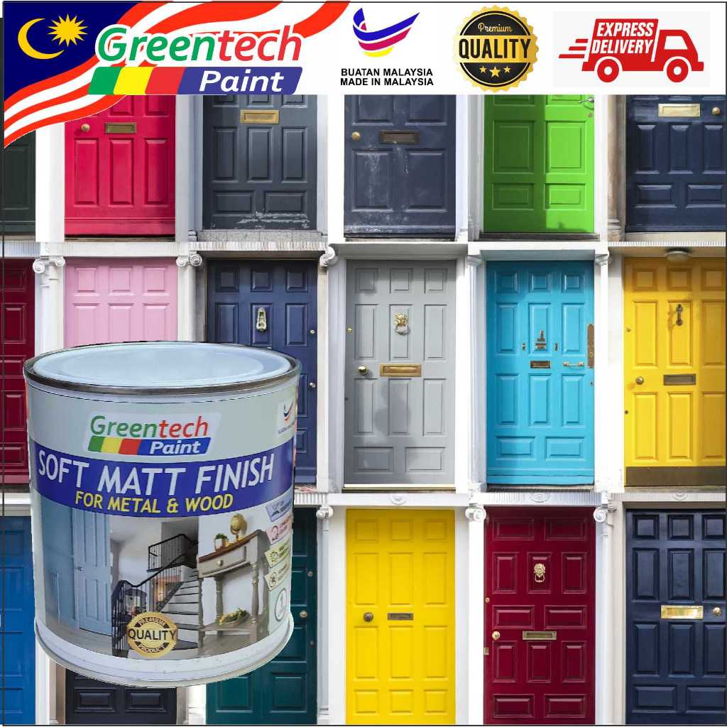 SOFT MATT FINISH ( 1L ) Matt GREENTECH PAINT HIGH ENAMEL PAINT FOR WOOD ...