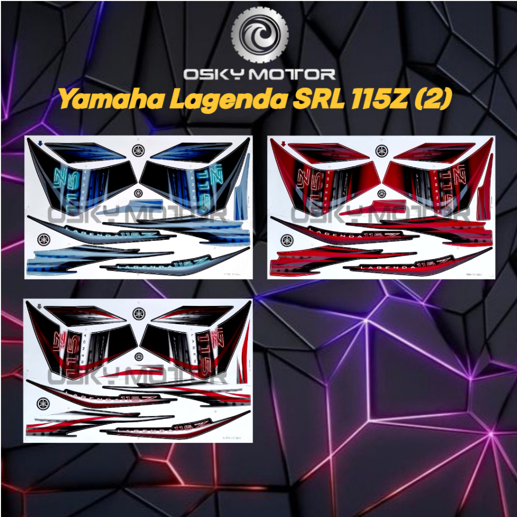 Yamaha SRL 115Z / Lagenda 115 Z (2) Body Sticker - Blue / Red / White ...