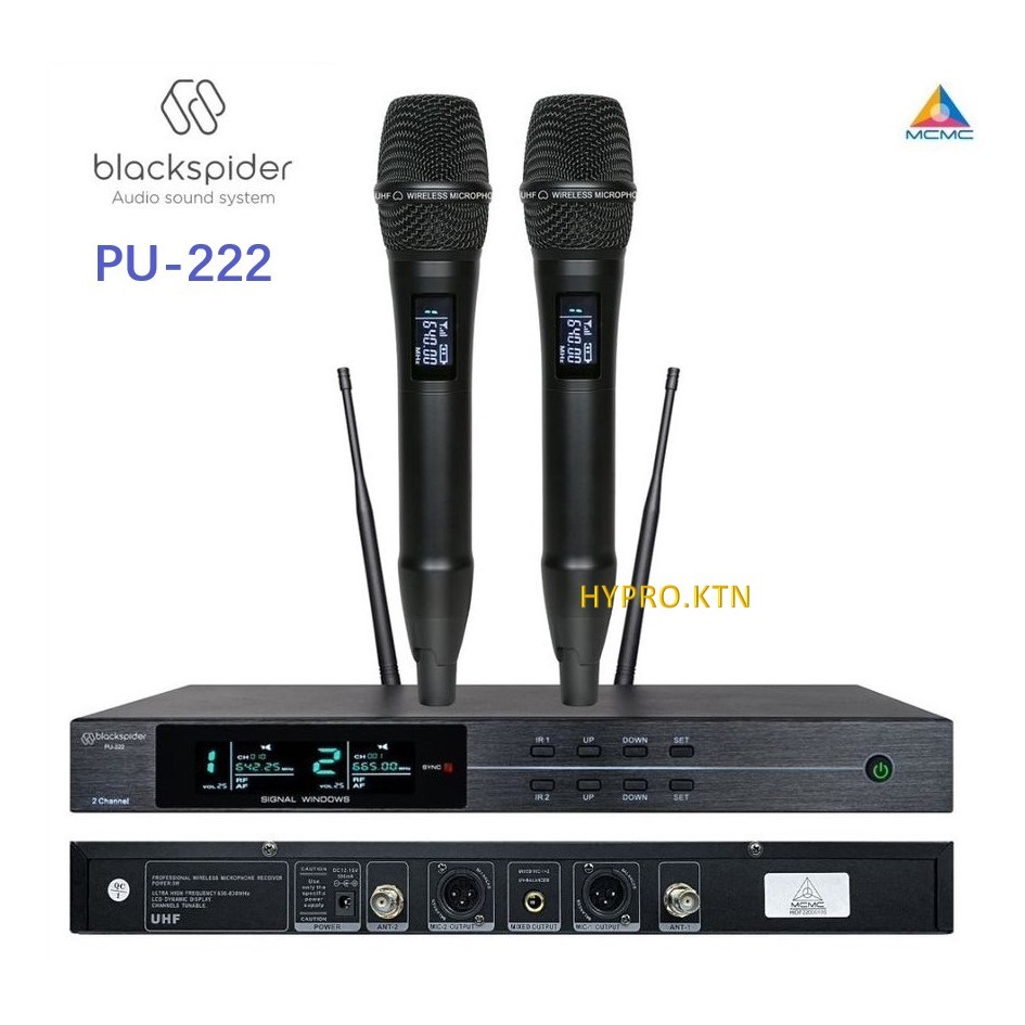 Black Spider PU-222 MCMC Approved UHF Handheld Wireless Microphone (PU222) | Shopee Malaysia