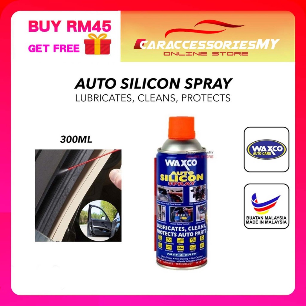 WAXCO Auto Silicon Spray (300ml) car lubricant cleaner spray rubber ...