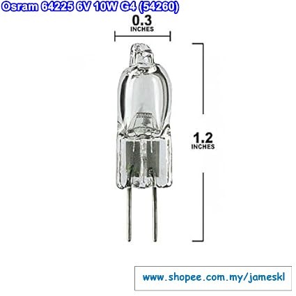 Osram 64225 6V 10W G4 FHD/ESA Lampu Microskop Paparan Optik (Buatan ...
