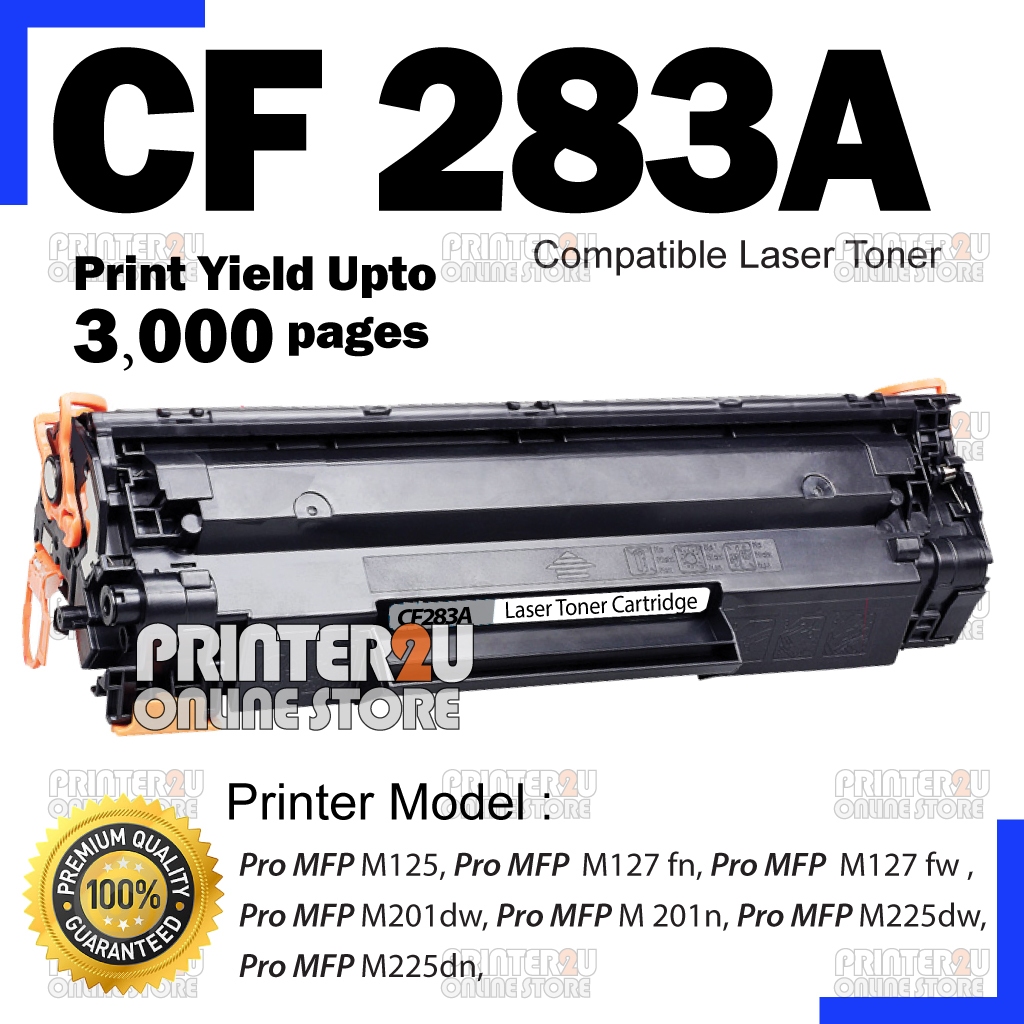 Compatible CF283A 83A CF283X 83X Laser Toner Cartridge For HP LaserJet ...
