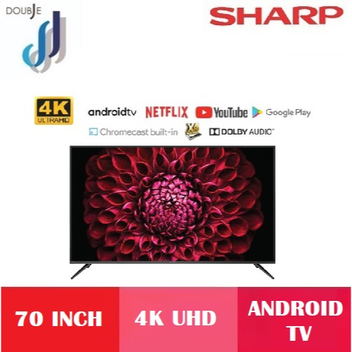 SHARP 70 Inch 4K UHD Android Smart LED TV 4TC70DL1X | Shopee Malaysia