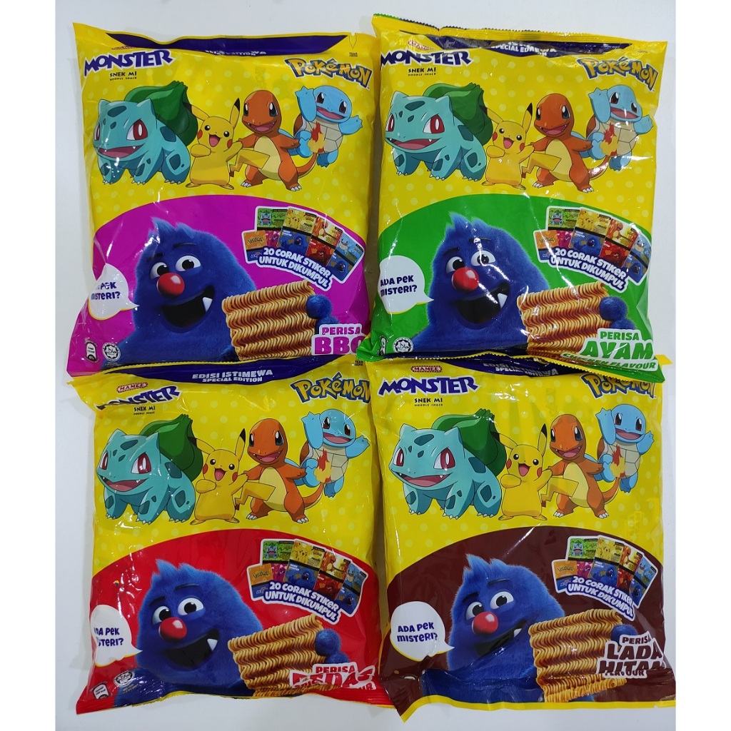 (Collection Only) Mamee Monster Pokemon BBQ, Spicy, Chicken ...