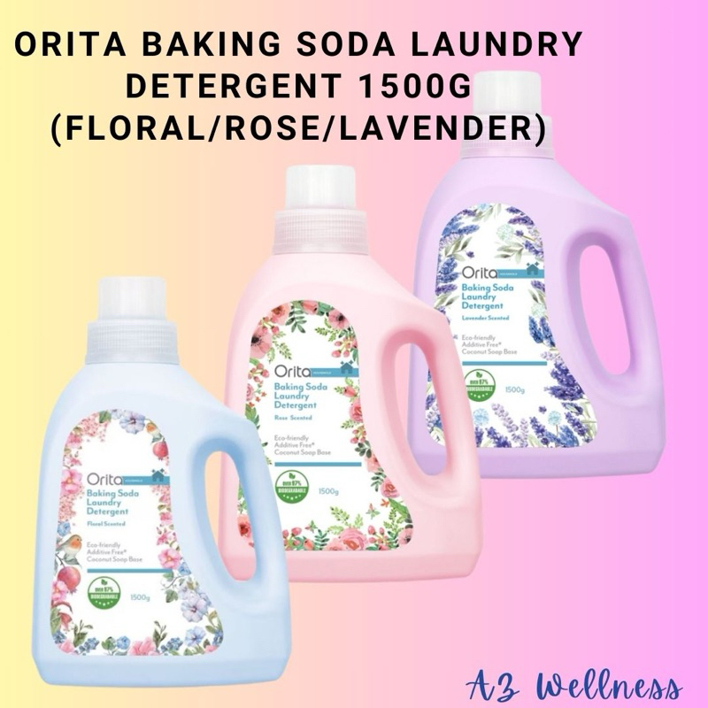 ORITA Baking Soda Laundry Detergent 1500g (Floral/Rose/lavender ...