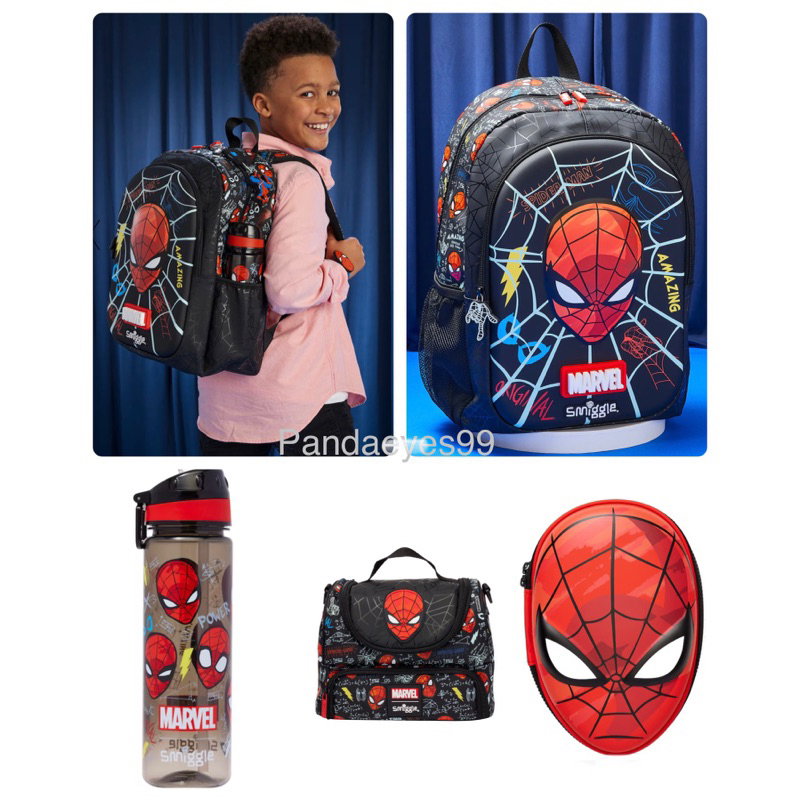 Smiggle Spider-Man Backpack Gift Pack Lunchbox Bottle | Shopee Malaysia