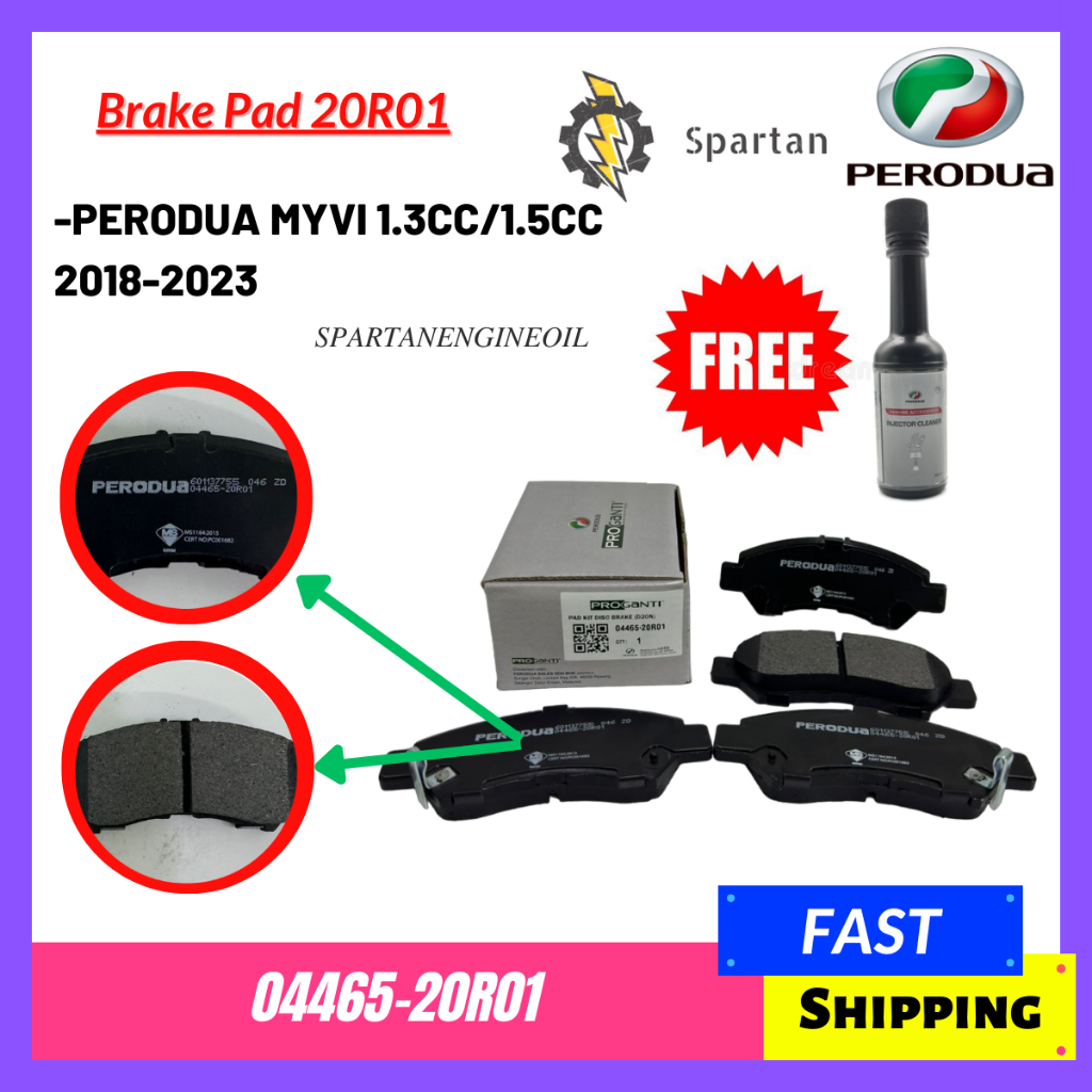 100 ORIGINAL PERDODUA MYVI D20N 2018-2023 YEARS FRONT BRAKE PAD PROGANTI/04465-20R01 MYVI *FREE ...