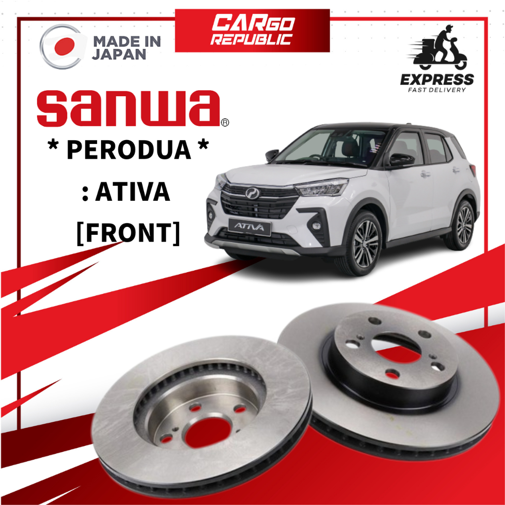 Sanwa Disc Brake Rotor Perodua Ativa Front (Depan) 100% Original Made ...