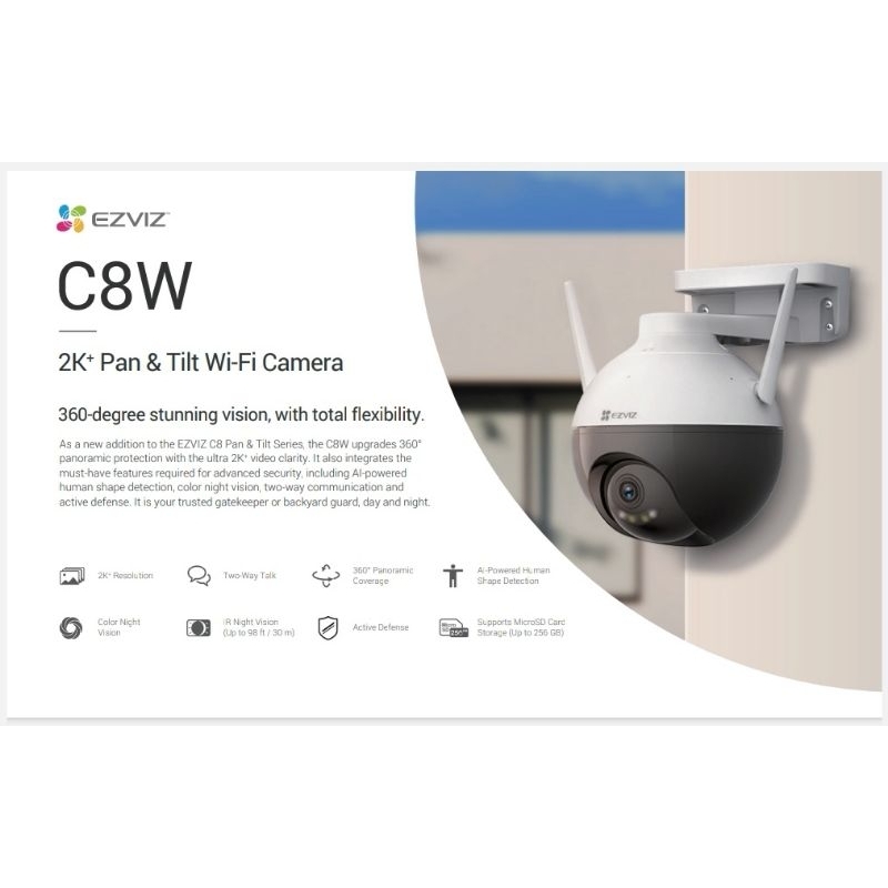 EZVIZ WIRELESS IP CAM C8W 4MP 4MM | Shopee Malaysia