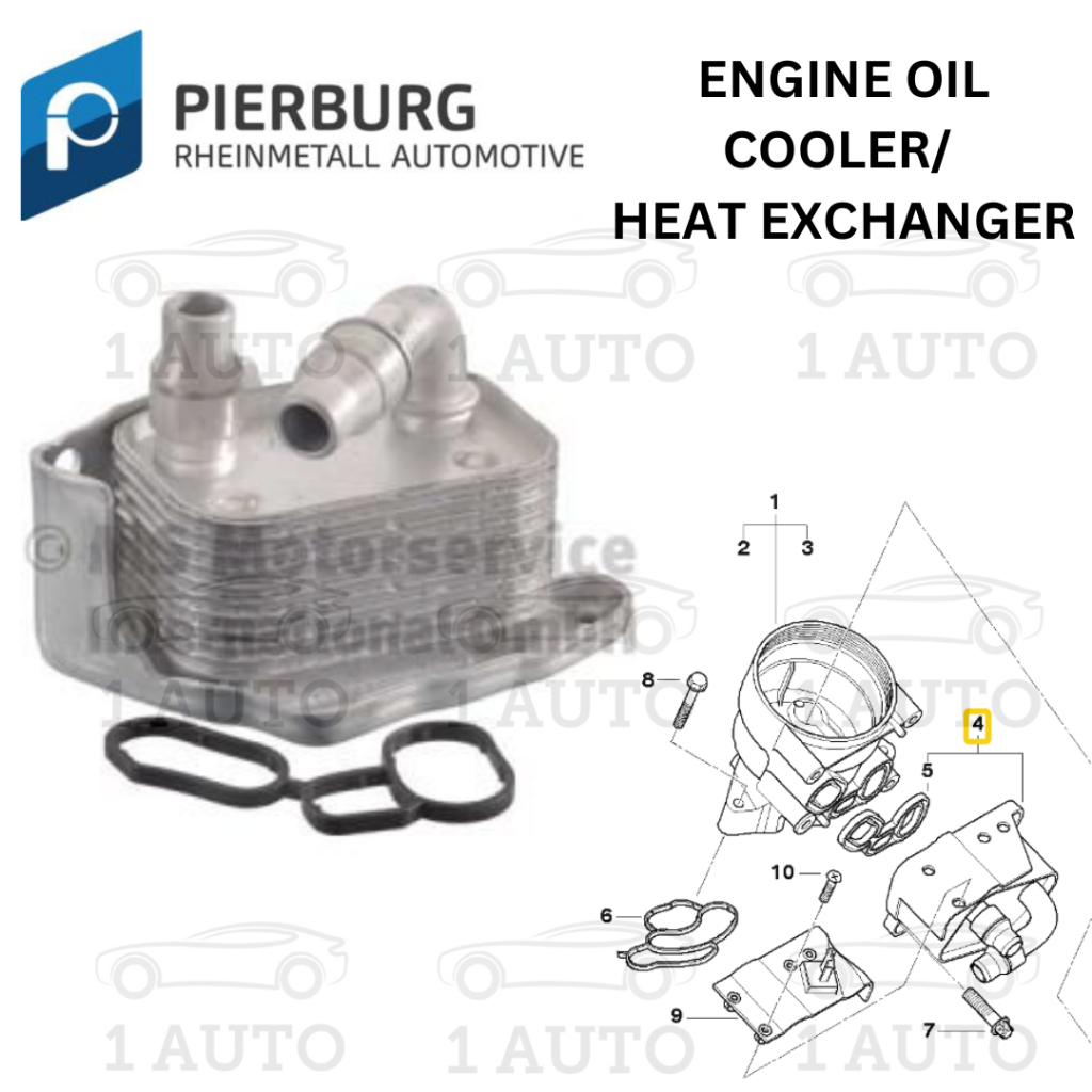 PIERBURG GERMANY ENGINE OIL COOLER HEAT EXCHANGER BMW E90 318i 320i N46 ...