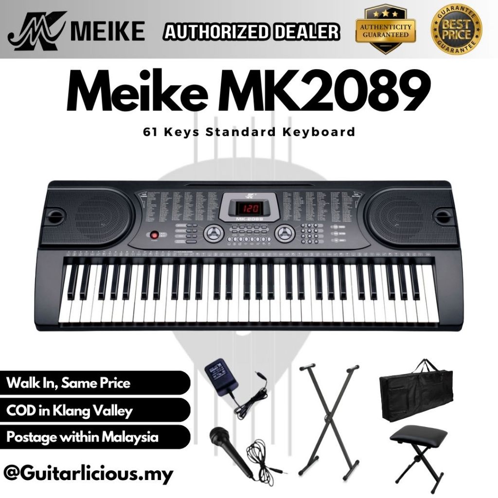 MEIKE 61 Keys Beginner Electronic Keyboard MK2089 MK 2089 MK-2089 ...