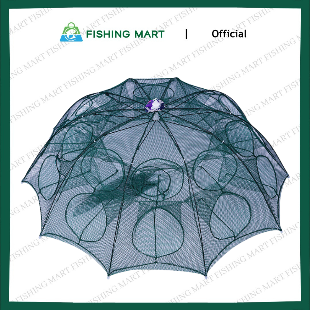 BuBu Payung Jala Jaring ikan udang Portable Folding Fishing Net Shrimp ...