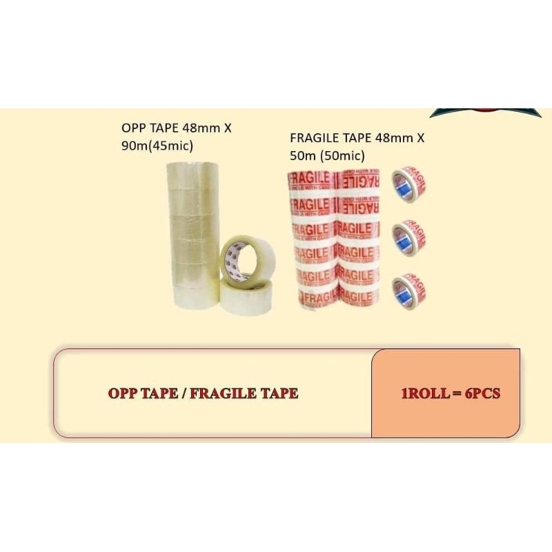 OPP Tape / Fragile Tape High Quality Clear Transparent Cellophane ...