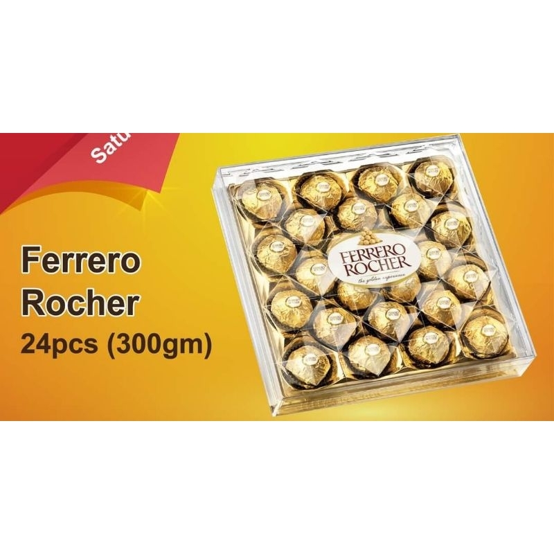 24pcs Ferrero Rocher chocolate 300g T24 24biji free shipping | Shopee ...