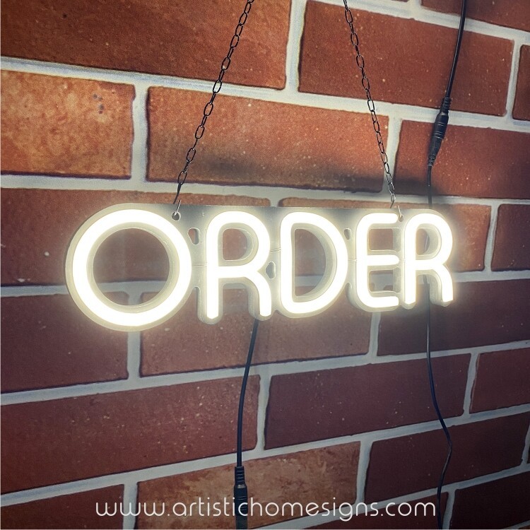 Restaurant Order Pay Here Pick Up Self Service Cashier WelcomeLED Neon ...