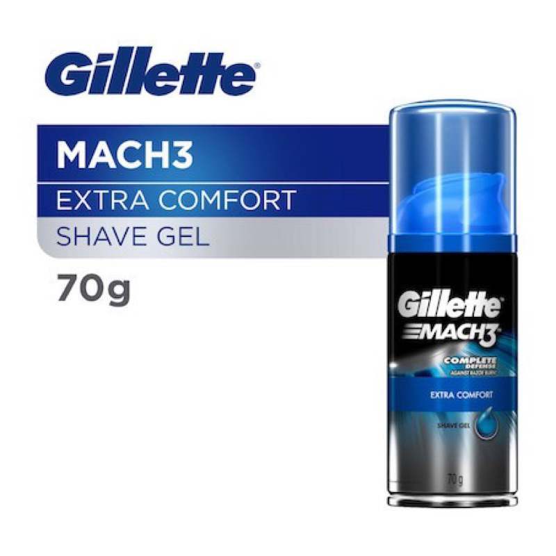 GILLETTE Mach 3 Shave Gel Extra Comfort [70G/ 195G] | Shopee Malaysia