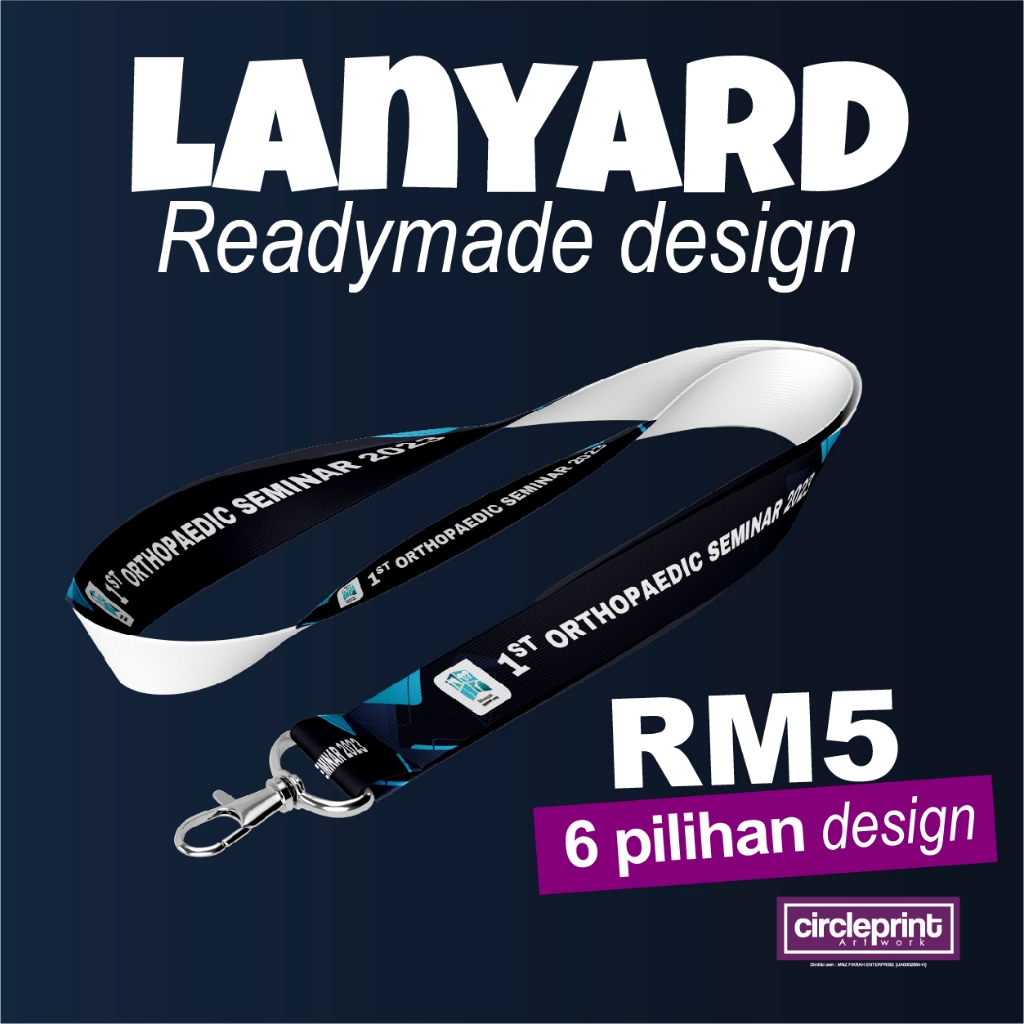 Lanyard Custom Syarikat Sendiri No Min Order Size 20mm | Shopee Malaysia