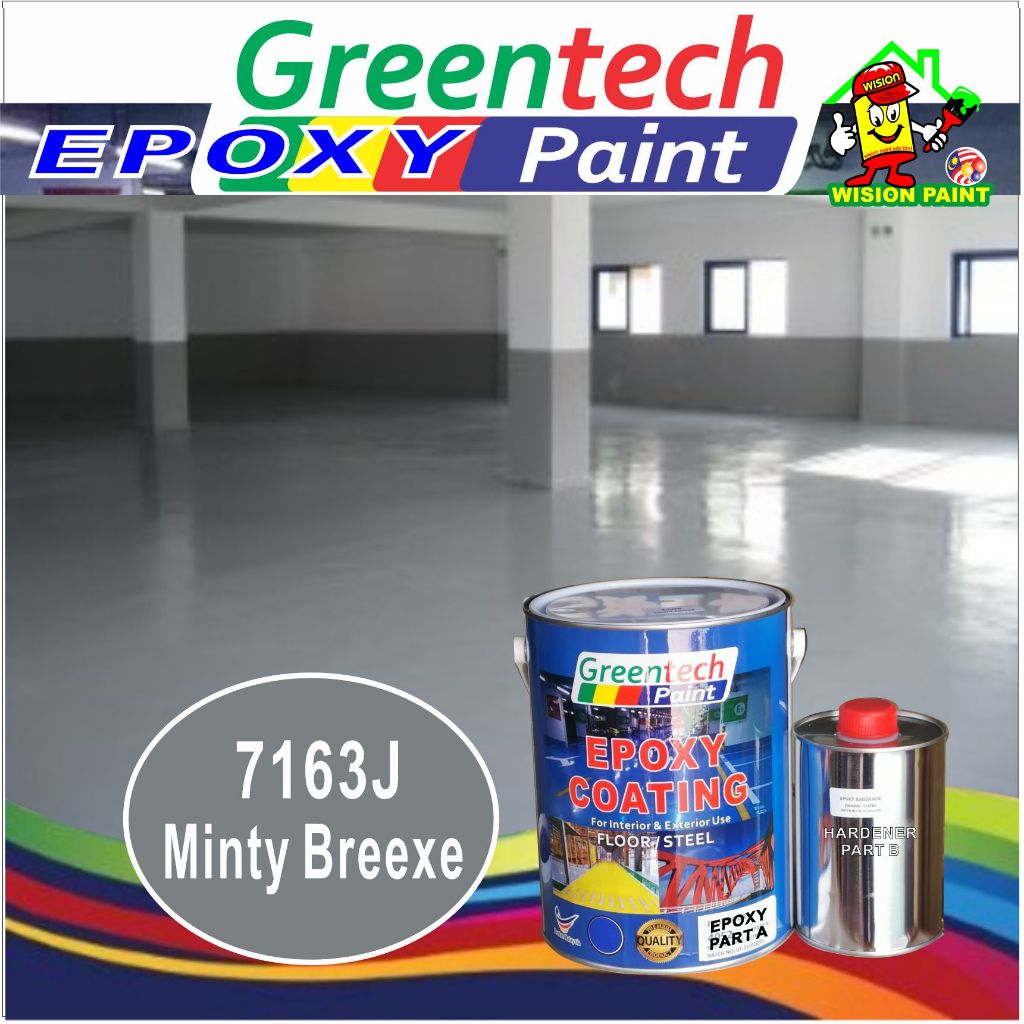 7163J 5L Epoxy paint ( GREENTECH EPOXY ) Cat Lantai / TILES Floor ...
