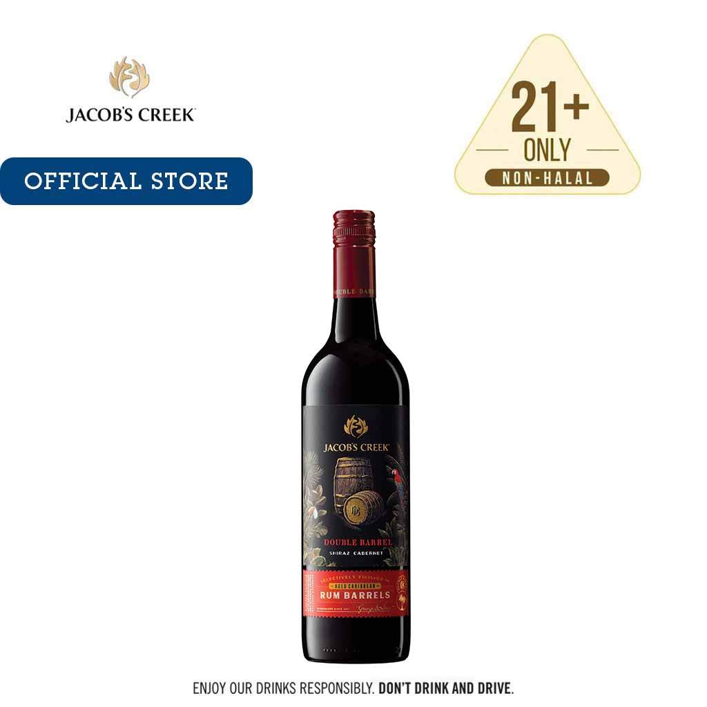 Jacob's Creek Double Barrel Matured Shiraz Cabernet Finished in Rum Barrels Australia Red Wine ...