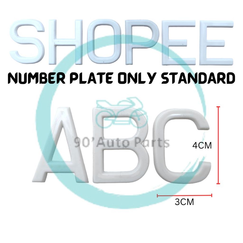 PLASTIC NUMBER PLATE MOTOR STANDARD NUMBER PLAT MOTOR PLASTIK NOMBOR ...