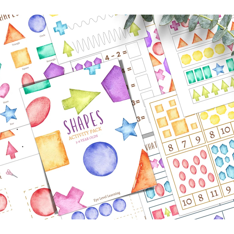 PDF] Shapes 87pages Activity Pack Busy Book Quiet Book Preschool Kids ...
