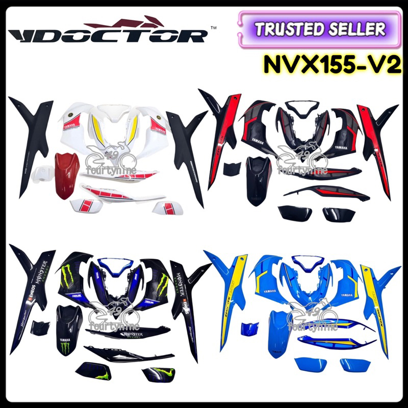 NVX155 V2 NVX V2 BODY COVER SET SIAP TANAM COVERSET TANAM OEM DOCTOR ...