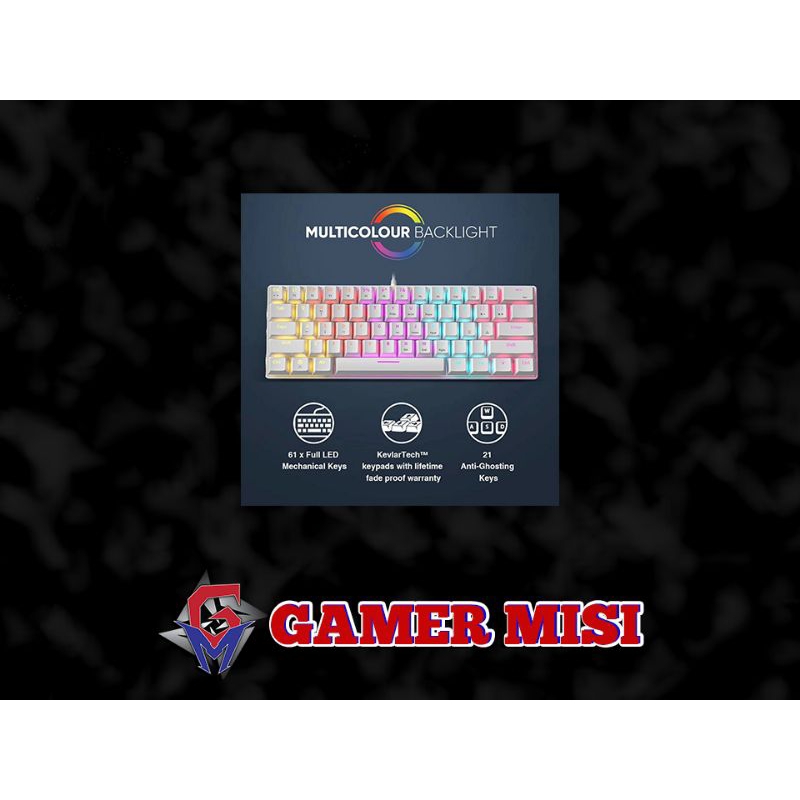 ARMAGGEDDON MKA 1C NEO MECHANICAL RGB GAMING KEYBOARD TKL BLACK BROWN ...
