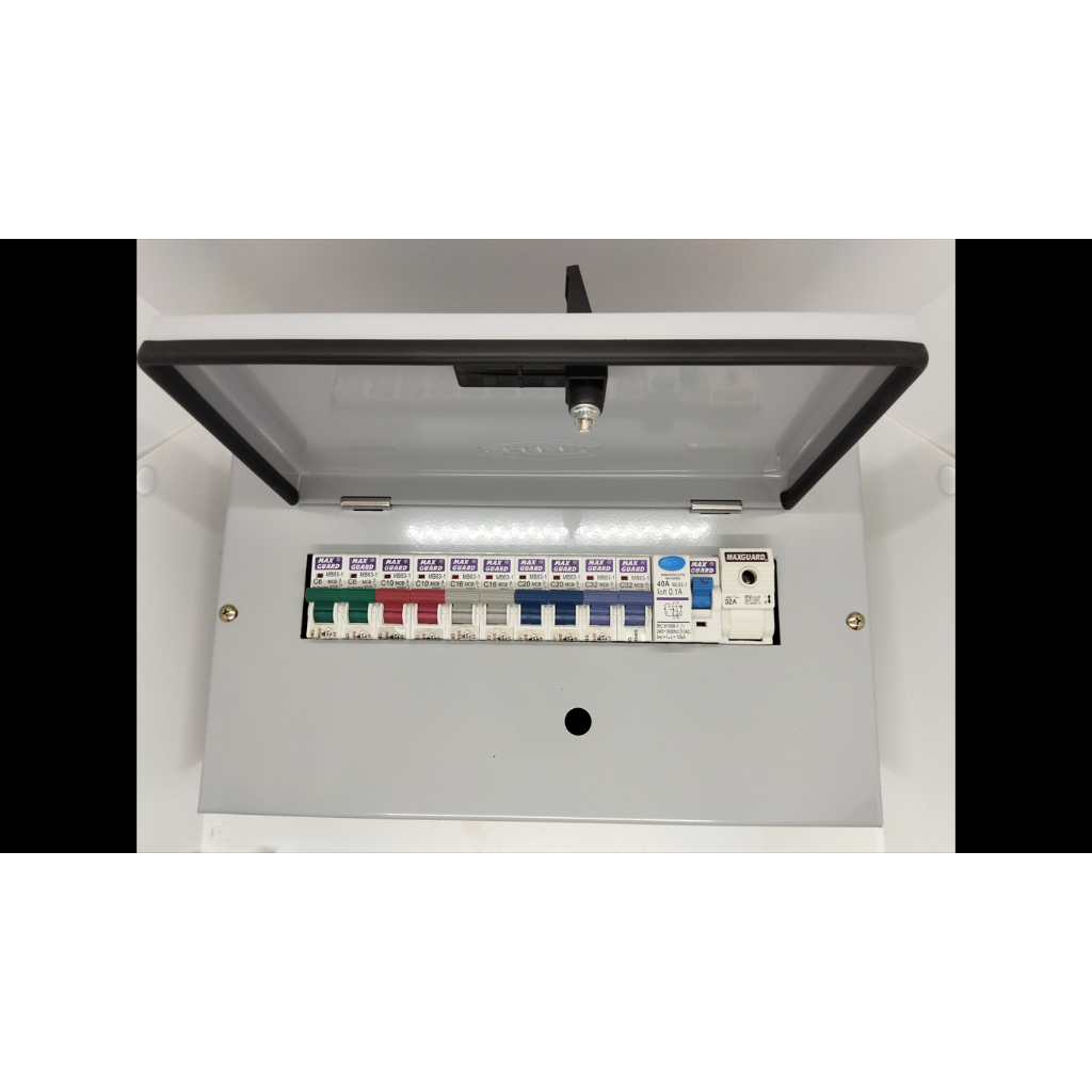 (10MCB) Safety Single Phase DB Box Complate Set / Set DB Besi Safety ...