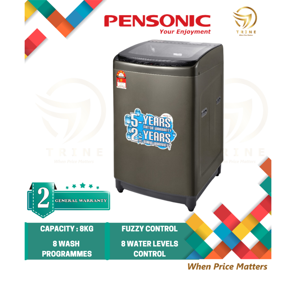PENSONIC FULLY AUTO WASHER 8KG PWA-8002 PWA8002 / HAIER 8KG FULLY AUTO ...