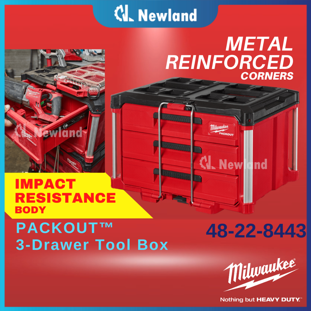 Milwaukee Packout Drawer Tool Box / Milwaukee Packout Portable Drawer ...