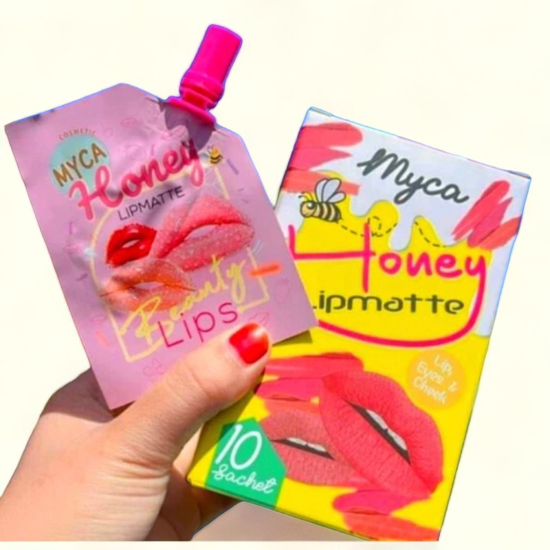 Myca Honey Lipmatte Sachet for lip, eyes and cheek expired Jun 2025 ...