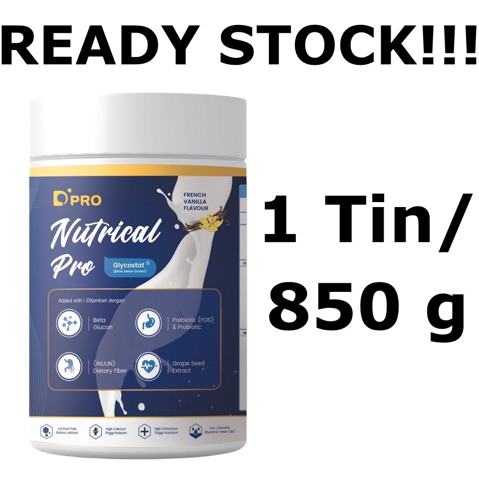 D'PRO Nutrical Pro Milk 控糖营养奶 【1 tin / 850g】Diabetic Milk Powder ...