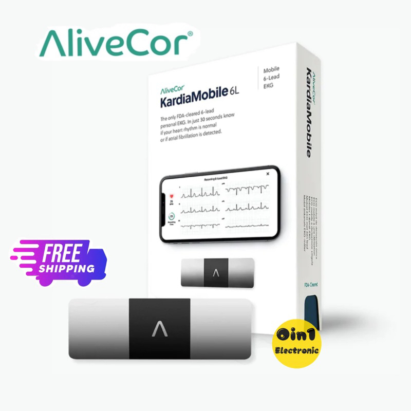 AliveCor KardiaMobile 6Lead Personal EKG Monitor – Six Views of The ...