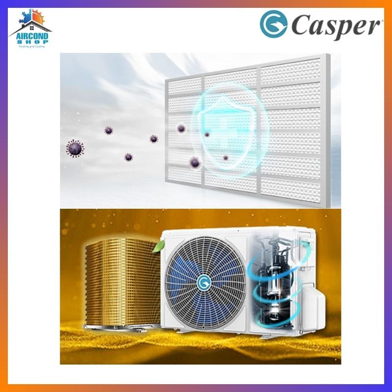 CASPER AIR-CONDITIONER WALL TYPE INVERTER 1.0HP/1.5HP (GAS R32) MODEL ...