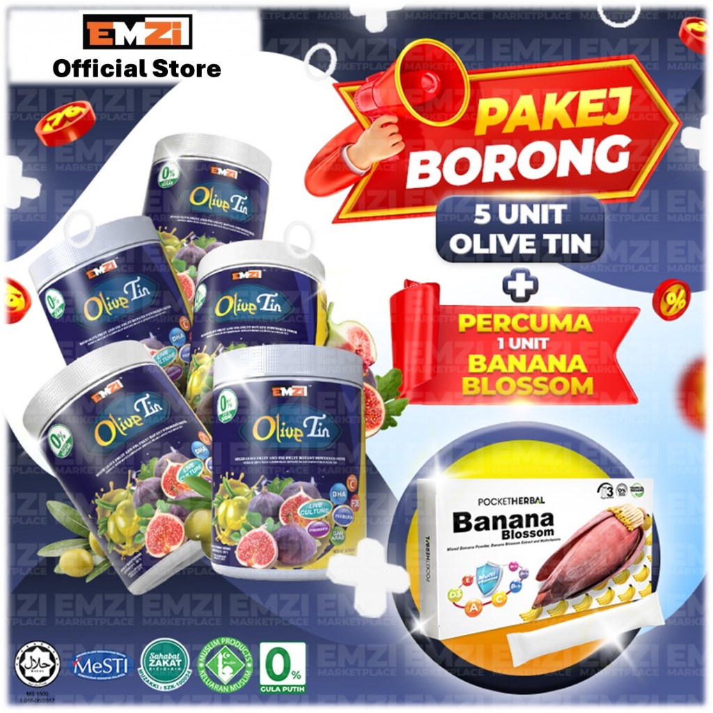Olive Tin Banana Blossom Emzi Official Store | Shopee Malaysia