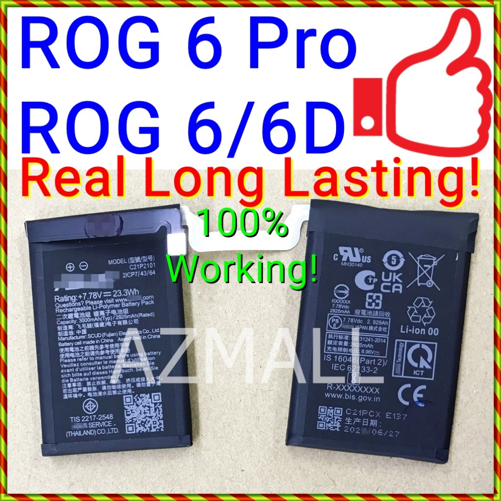 (65W Hyper Charge) NEW ORI Last Long Stable Battery C21P2101 for Asus ROG Phone 6 Pro / ROG6 6D ...