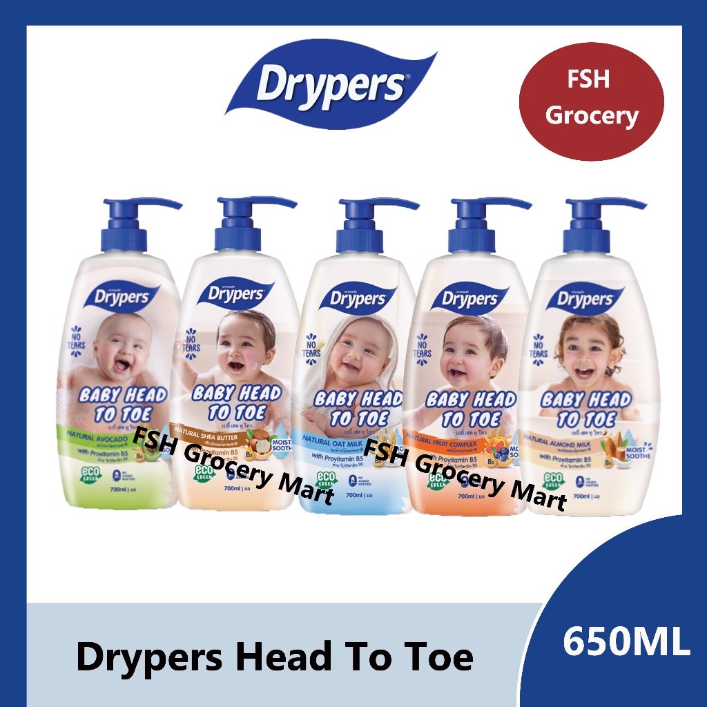 Drypers Baby Head To Toe (650ML) (Oat Kernel Extract/Avocado Extract ...