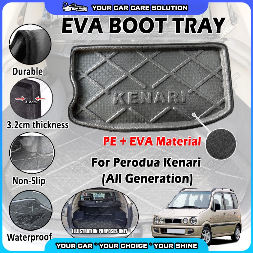 For Perodua Kenari EVA Copolymer Car Boot Tray Trunk Tray Luggage Cargo ...
