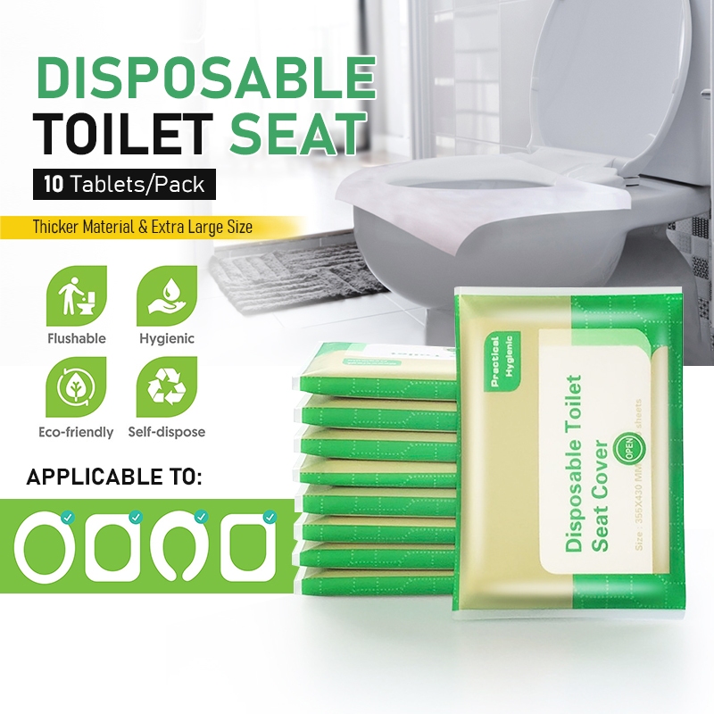 10Pcs/pack Disposable Paper Toilet Seat Cover Protector Camping Travel ...