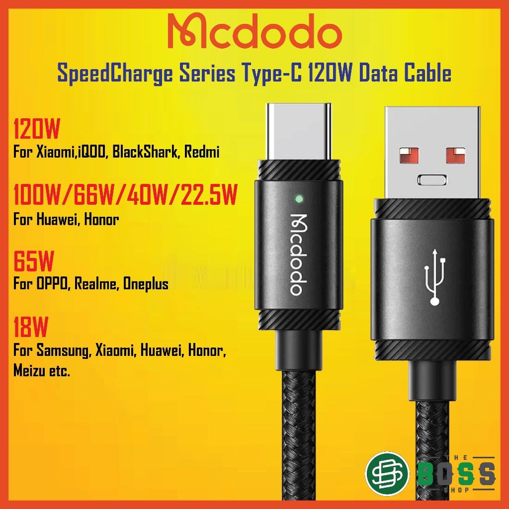 Mcdodo NEW Mcdodo Type C USB Cable 120W PD3.0 AFC VOOC SuperFlashCharge ...