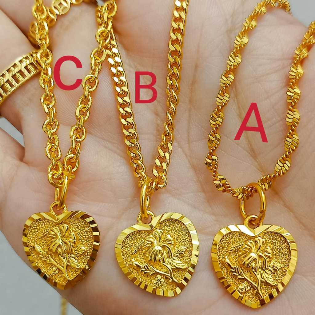 Necklace Rantai Leher Emas Bangkok GOLD PLATED | Shopee Malaysia