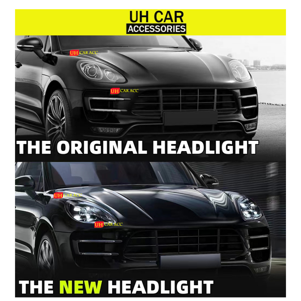 porsche macan 2014-2017 convert to 2018 facelift led headlamp head lamp ...
