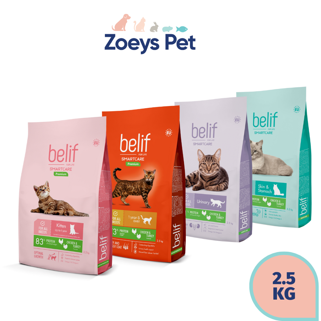 Belif Chicken & Turkey 2.5kg Dry Cat Food (Adult / Kitten / Urinary ...