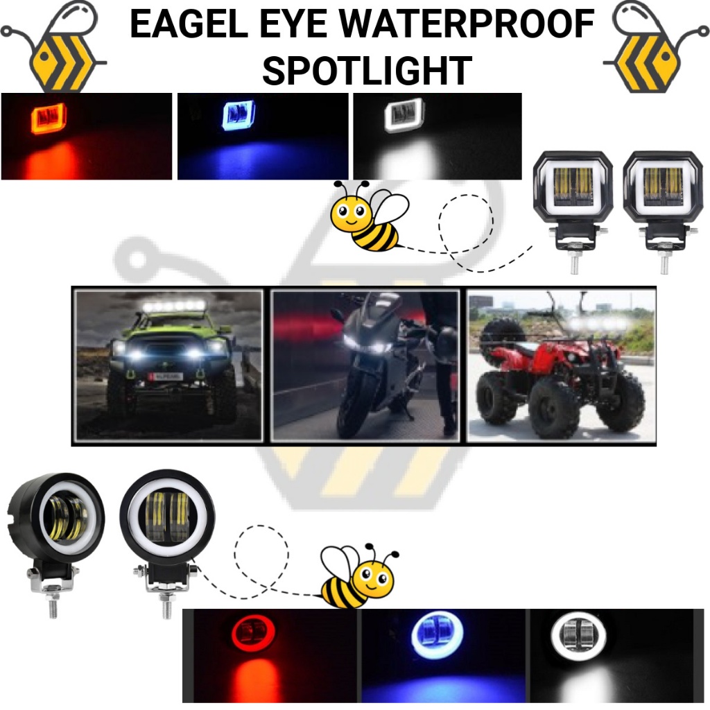 3 Inch 7D Lens LED Working Light Car Motorcycle Super Bright Angel Eyes ...