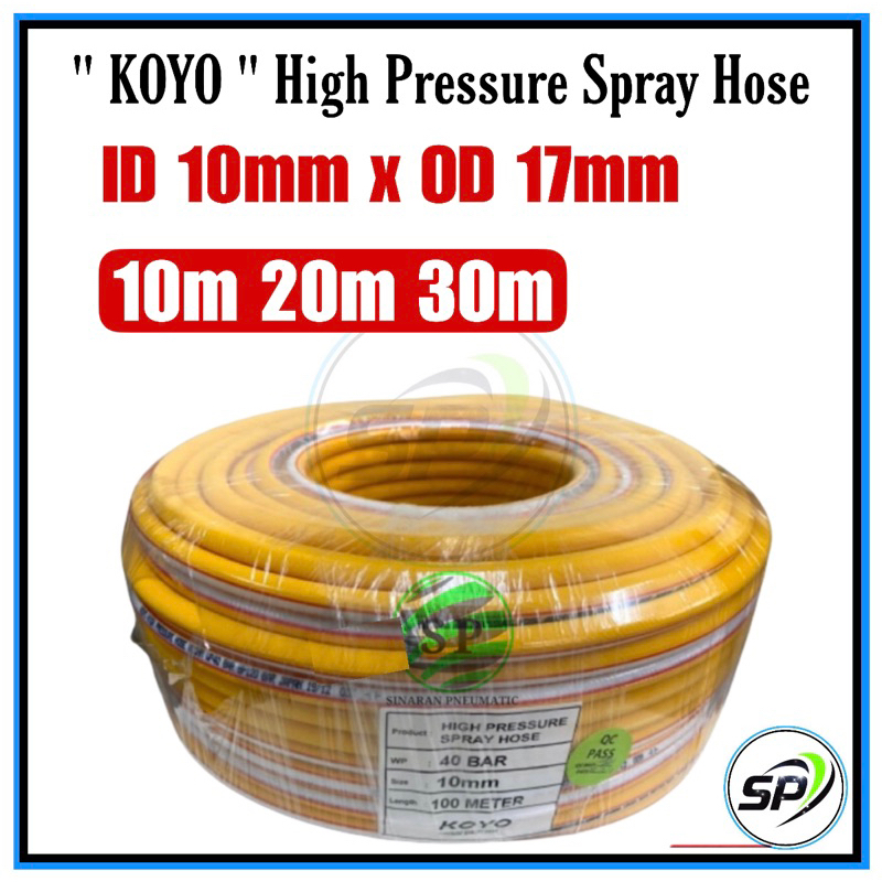 " KOYO " Japan ID:10mm 10,20,30 meter , High Pressure Yellow Hose ...