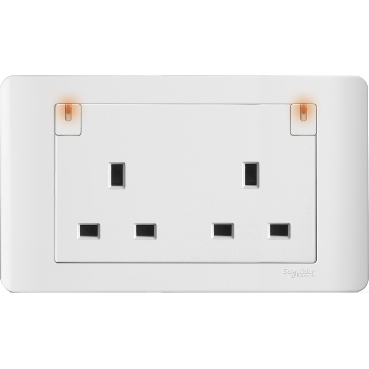 ZENCELO-2GANG SWITCH SOCKET 13A WHITE E84T25 | Shopee Malaysia