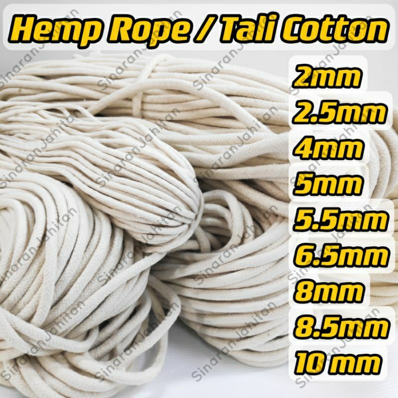 (2mm-10mm)Cotton String / Tali Cotton / Cotton Cord / Cotton Rope ...
