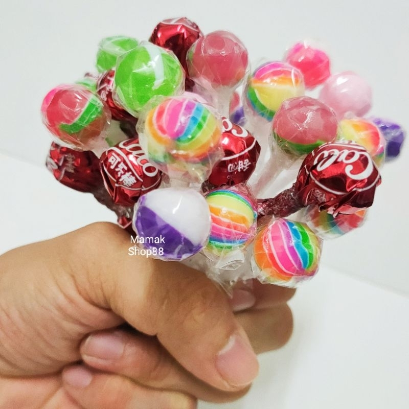 40 Pcs Mix Fruit 14cm Windmill/Clown/ Star/ Spinny Twisted/Strawberry /Heart Colorful Lollipop ...